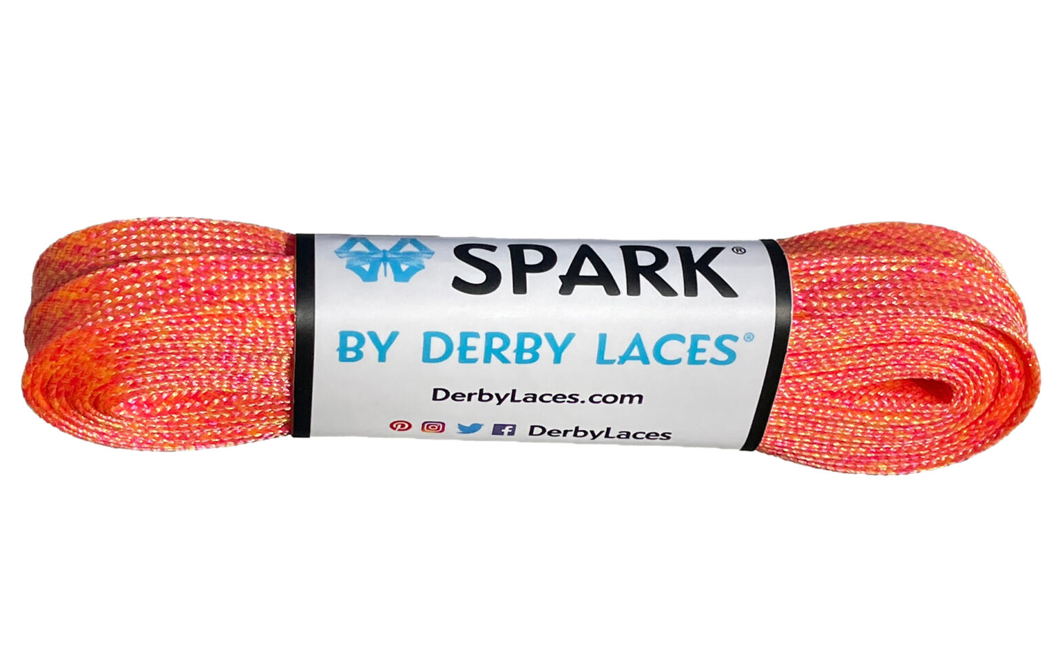 Orange Creamsicle 60 inch (152 cm) SPARK by Derby Laces Metallic Roller ...