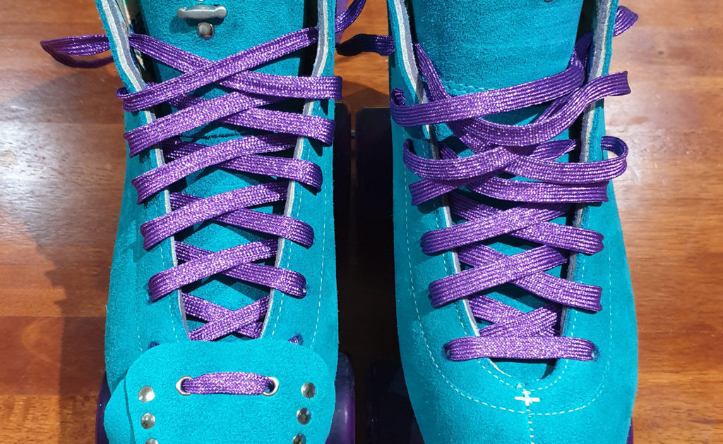 Purple 72 inch (183 cm) SPARK by Derby Laces Metallic Roller Derby ...