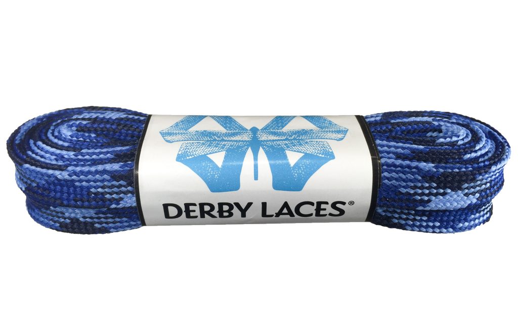 Blue Camouflage - 84 inch (213 cm) ORIGIN by Derby Laces Waxed 1cm Wide ...