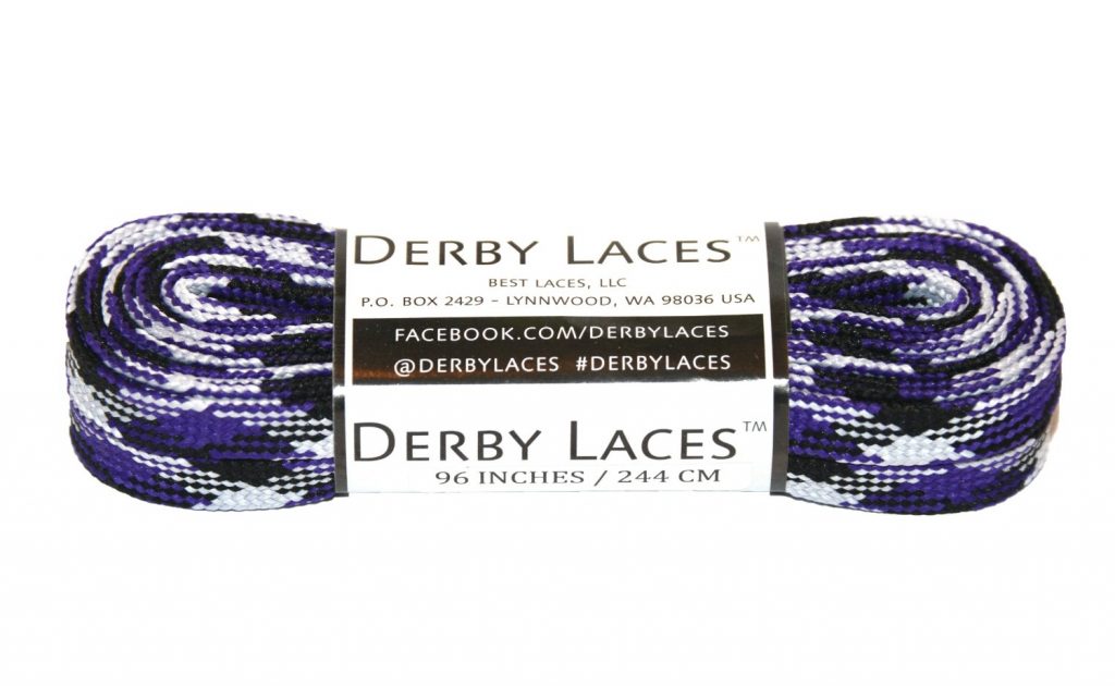 Purple and Teal Stripe - 72 inch (183 cm) CORE Shoelace by Derby Laces ...